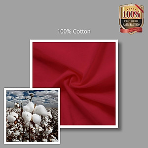 TOPDesign 6-Pack Economical 16"x15" Red Cotton Tote Bag, Lightweight Medium Reusable Grocery Shopping Cloth Bags, Suitable for DIY, Advertising, Promotion, Gift, Activity