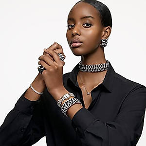 Swarovski Attract Pendant Necklace with a Square Cut Clear Crystal on a Rhodium Plated Setting with Matching Chain