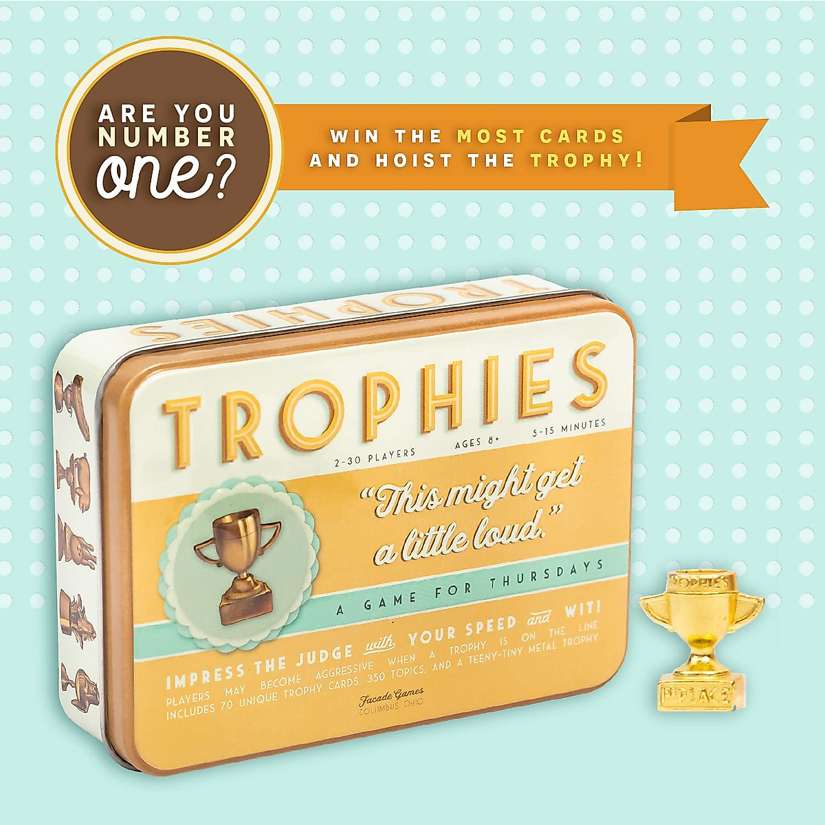 Trophies Card Game - Quick and Simple Word Party Game for 2-30 Players