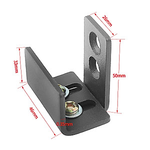 Cionyce 2 PCS Adjustable Barn Door Floor Guide, Wall Mount Sliding Barn Door Hardware for Closet TV Stand Wardrobe