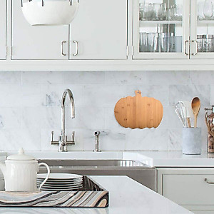 Vencer Halloween Pumpkin Bamboo Serving & Cutting Board,The Nightmare Before X-MAS Gift and Decoration,15x11.8 Inch,VFO-083