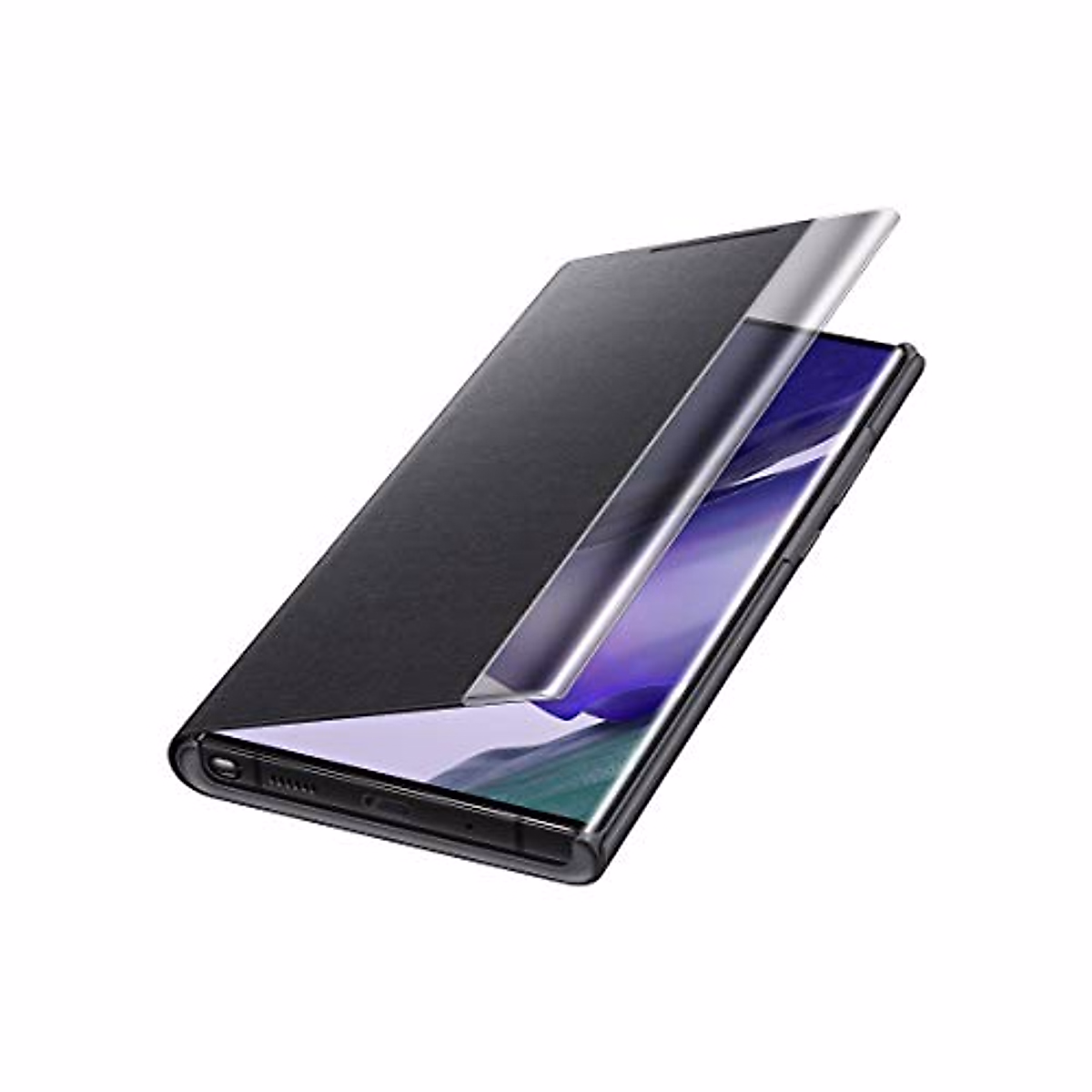 SAMSUNG Galaxy Note 20 Ultra Polyurethane Case, S-View Flip Cover - Lightweight, Black (US Version ) (EF-ZN985CBEGUS)