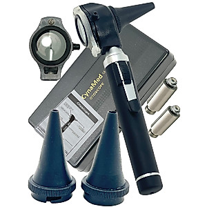 LED Otoscope Otoscope KIT Set 3.5V Plus Extra Specula Plus Extra Bulb LED Otoscope Otoscope Set with Hard LED Otoscope Student Home USE Cynamed