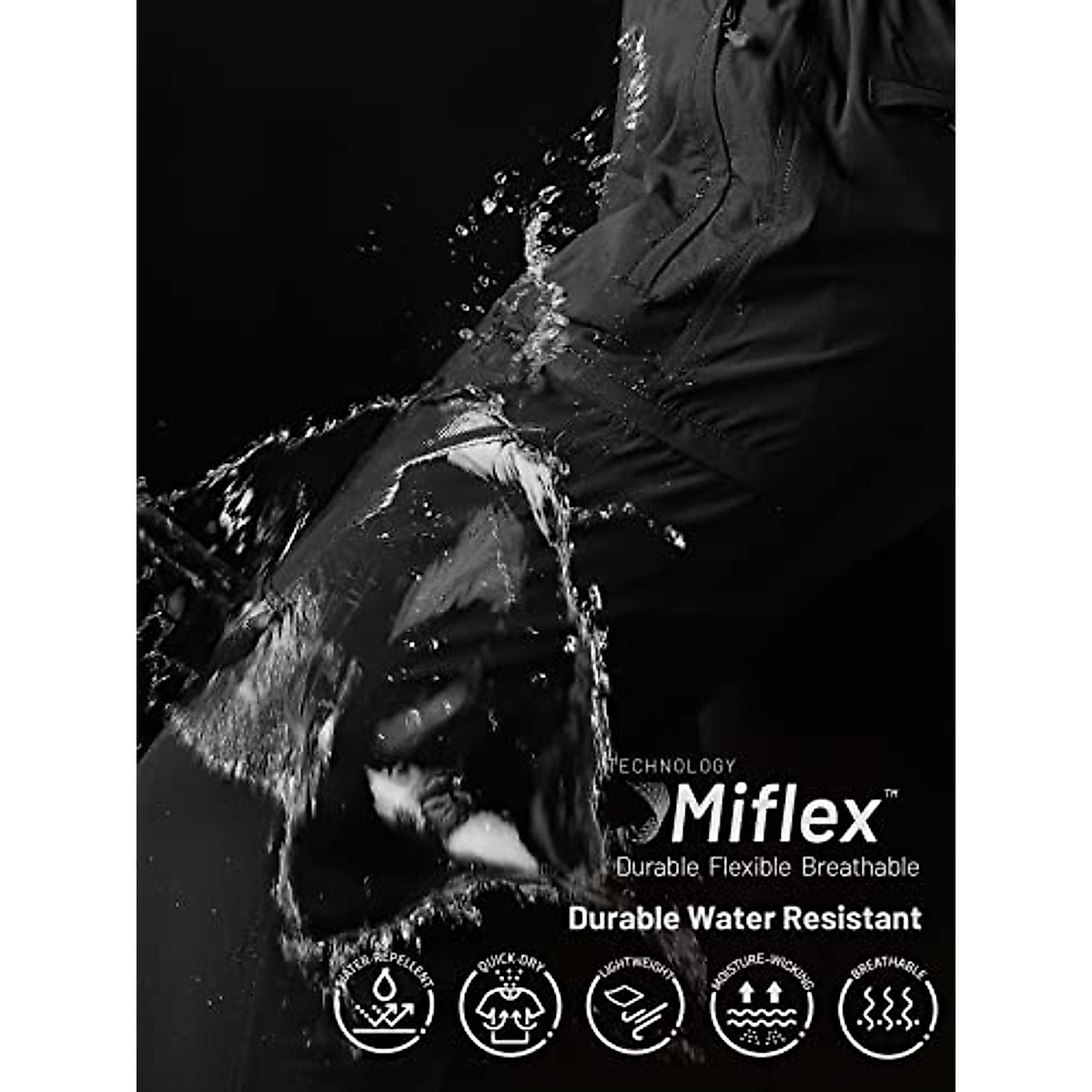 MIER Women's Quick Dry Cargo Pants Lightweight Tactical Hiking Pants with 6 Pockets, Stretchy and Water-Resistant, Black, 12