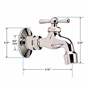 Homewerks 3210-161-CH-B-Z Wall Mount Faucet Chrome