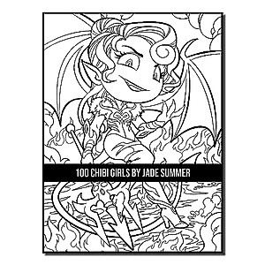 100 Chibi Girls: An Adult Coloring Book Collection with Cute Girls, Fantasy, Horror, Christmas, and More!