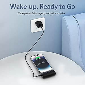 OHZHAO Small Portable Charger Power Bank 5500mAh Ultra-Compact Fast Charging Battery Pack Charger Compatible with iPhone 14/14 Pro Max/13/13 Pro Max/12/12 Pro Max/11/XR/X/8/7/6-Black
