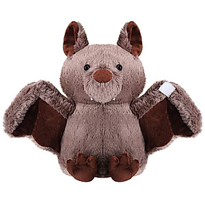 Cuddly 11 inch Plush Bat Stuffed Animal Halloween Stuffed Animal Plush Toy Plush Animal Doll Bedtime Toys Birthday Xmas Furry Gifts for Children Kids Baby Toys (Brown, 11 inch)