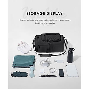 Uselike Gym Bag for Women and Men, 30L Workout Travel Backpack with Shoe Compartment, Sports Duffel Bag with Multiple Pockets