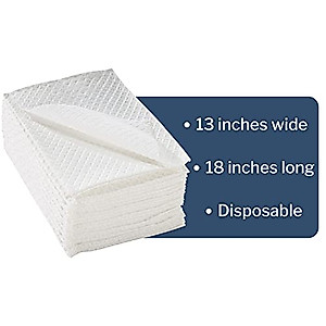 McKesson Procedure Towels, Non-Sterile, 2-Ply, White, Diamond Embossed, Disposable, 13 in x 18 in, 500 Towels, 1 Pack