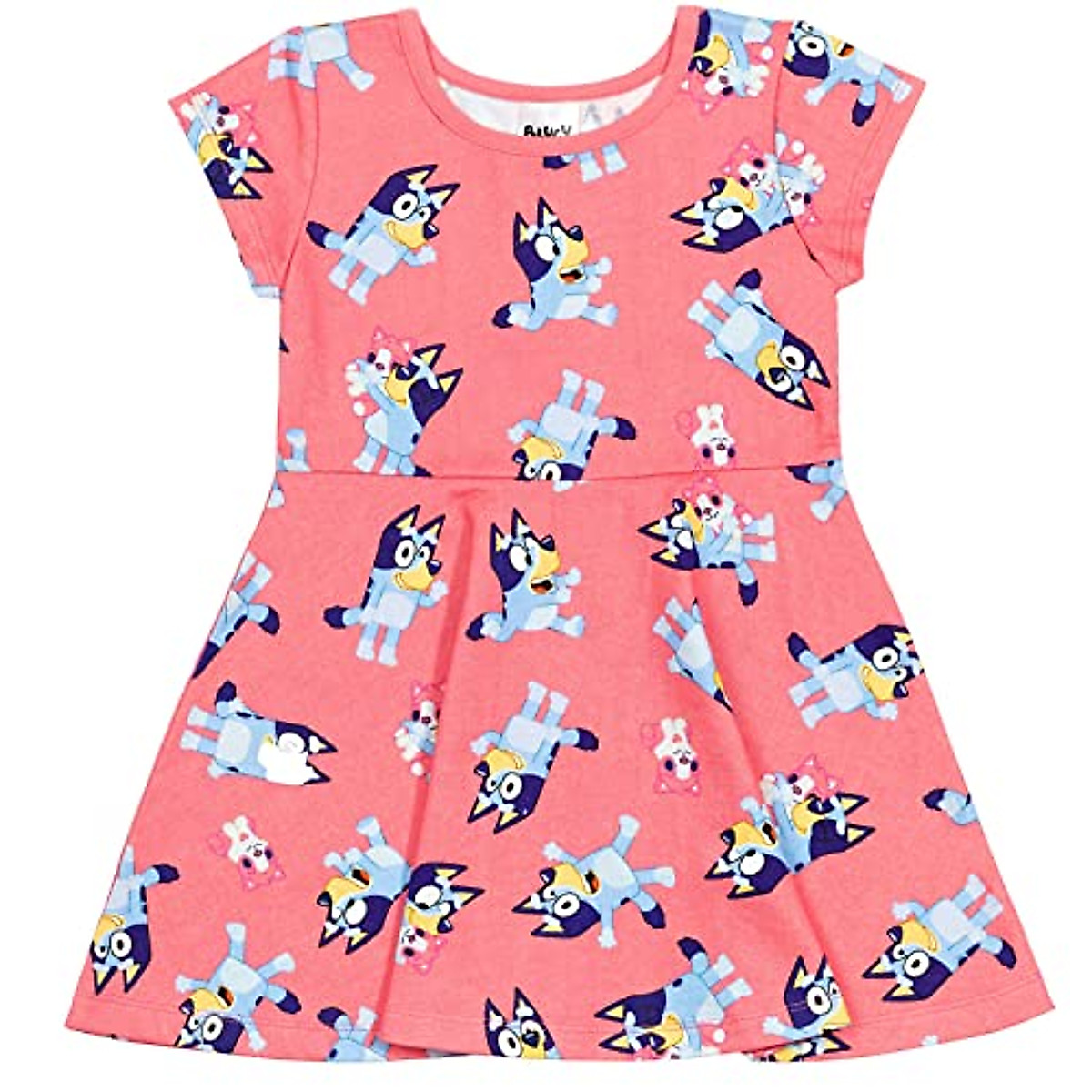 Bluey Toddler Girls Skater Dress Pink 4T
