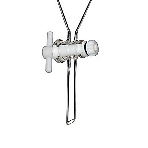 Labasics Borosilicate Glass 1000ml Conical Separatory Funnel with PTFE Stopcock, 1000mL