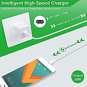 Pixel 7 6 Fast Charger for Google Pixel 7 Pro 6a 6 Pro 5a 5 4a 4 XL 3a 3XL 2,20W Fast USB C Wall Charger PD Power Adapter with 6ft Type C to C Cable for Samsung Galaxy S23 S22 S21 S20 Z Flip3 A53 A13