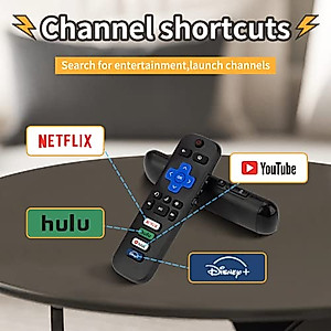 New Universal TV Remote Compatible Only for Rku- TVs Remote,Compatible for TCL Rku-/Hisense Rku-/Onn Rku- TVs (Not for Rku- Stick and Box) (Pack of 2)