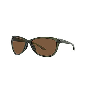 Oakley Women's OO9222 Pasque Aviator Sunglasses, Matte Olive Ink/Prizm Bronze, 60 mm
