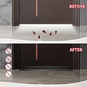 Door Draft Stopper, 36” Cuttable Weather Stripping Door Seal， Strong Adhesive Door Sweep for Exterior and Interior Doors. (1, Black)