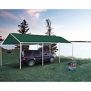 ABCCANOPY 10x20 FT Carport Garage Car Boat Shelter Party Tent,Forest Green