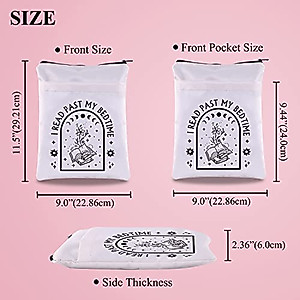 G2TUP Book Lover Gift I Read Past My Bedtime Book Sleeve Bookish Bookworm Book Covers Librarian Gift Book Nerd Gift Reader Zipper Book Protector (I Read Past My Bedtime BS)