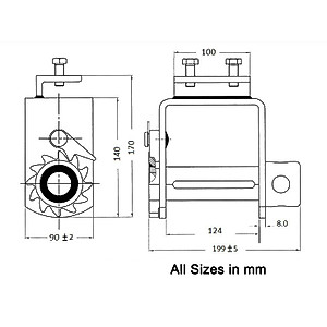 Mytee Products (4 Pack) Bolt on Winch Flatbed Trailer Truck Winches