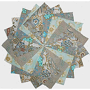 10 10 Inch Victorian Garden Quilting Squares Pack by Benartex & QT Fabrics 5 colorways