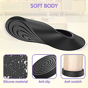 Furniture Coasters, Furniture Caster Cups - Non Slip Furniture Pads Hardwoods Floors - Non Skid Furniture Grippers, Round Silicone Furniture Feet Caps, (Black, 8Pcs 2")