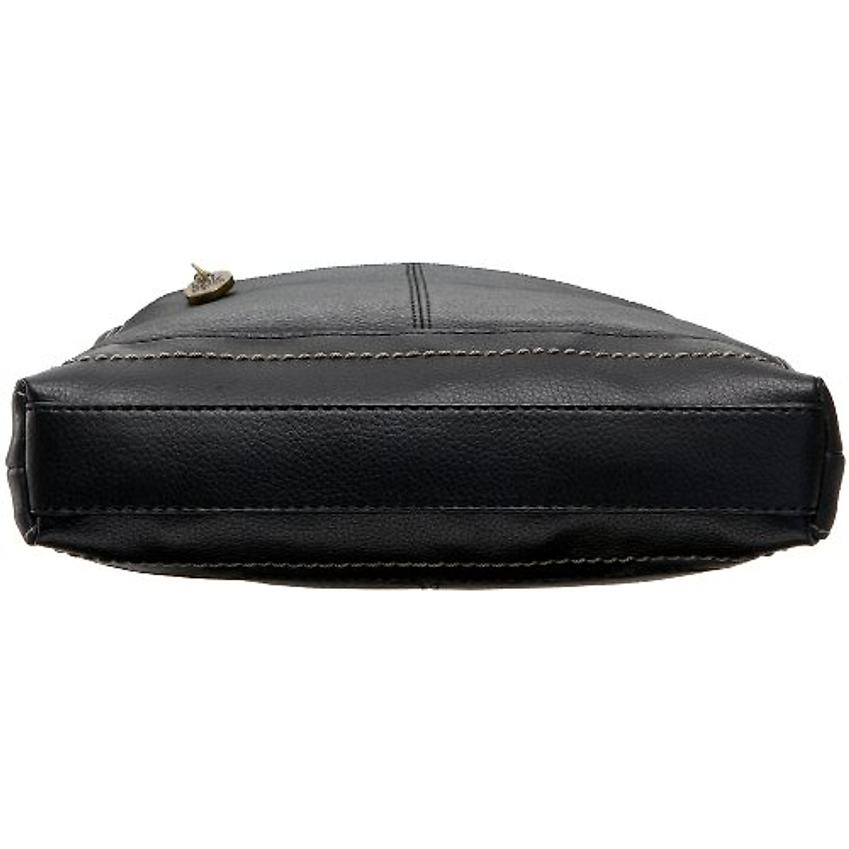 Sakroots Iris Crossbody Bag in Leather, Casual Purse with Adjustable Strap & Zipper Pockets, Multifunctional & Sustainably-Made, Black