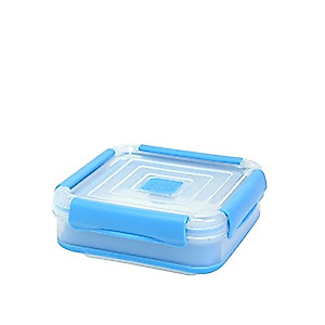 COOL GEAR 3-Pack Collapsible 7.5 Cup Square Food Container | Dishwasher and Microwave Safe | Perfect for On The Go Lunches and Leftovers | Expands to Hold 2x More | Air Tight Snaps Keeps Food Fresh