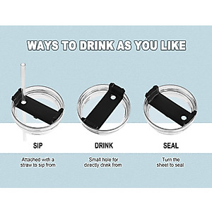 DLOCCOLD 40 oz Tumbler with Handle, Insulated Coffee Tumbler with Lid and Straw, Car Cup Holder Friendly (Aquamarine)