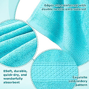 Tudomro 52 Pack Wash Cloths 13" x 13" Face Washcloths Bulk, Cotton Face Towel Multipurpose Facecloths Multicolor Wash Rags Small Bath Towel for Bathrooms Guestroom Hotel Spa Home and Travel