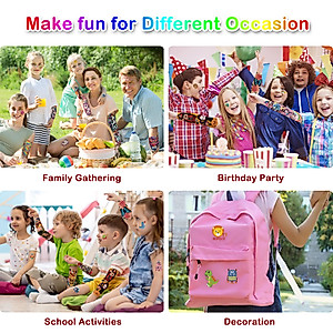 52 Sheets Kids Full Arm Temporary Tattoo, Fake Tattoos Sticker for Kids, Dinosaur Monster Car Planet Spider Shark Fake Tattoo for Boy, Unicorn Princess Castle Dolphins Temporary Tattoos for Girl
