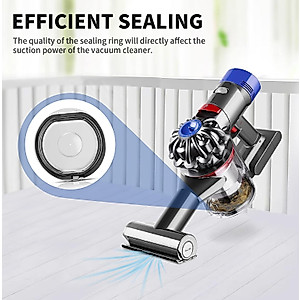 ACCTDLF Dust Bin Lid Replacement for Dyson V7 V8 SV10 SV11 Vacuum Cleaner, Canister Dirt Cup Lid, Bottom Accessories Cover Parts, Dust Bucket Cover/Dust Box Lid/Dust Collector Lid, Clear and Black