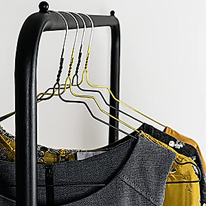 HANGERWORLD 20 Pack Black Wire Hangers - Adult Size 16inch Metal Coat Hangers, 13 Gauge Strong