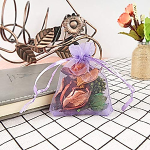 SumDirect 110Pcs 2.7x3.5 inches Mixed Color Sheer Drawstring Organza Jewelry Pouches Wedding Party Christmas Favor Gift Bags (Mixed Color)