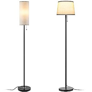 Coucrek Floor Lamp for Living Room, 3 Color Temperature Modern Standing Lamps, Minimalist Pole Lamp Tall Lamps for Bedroom, Living Room, Office, Kids Room, Reading,Black