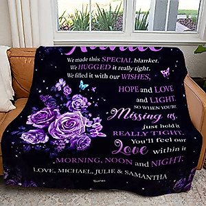 Toyshea Gifts for Aunt Personalized Blanket to My Aunt Fleece Sherpa Throw Blankets Custom Aunt and Niece Gifts Nephew Mother's Day Idea for Auntie Aunty from Niece Nephew (Style 2)