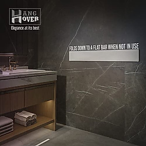 TCO ADVENTURES Invisible Wall Mounted Drying Rack | an Elegant Wall-Mounted Hanger | Folding Stainless Steel Collapsible Space Saver with 236.22 inches Drying Capacity (Signal White)