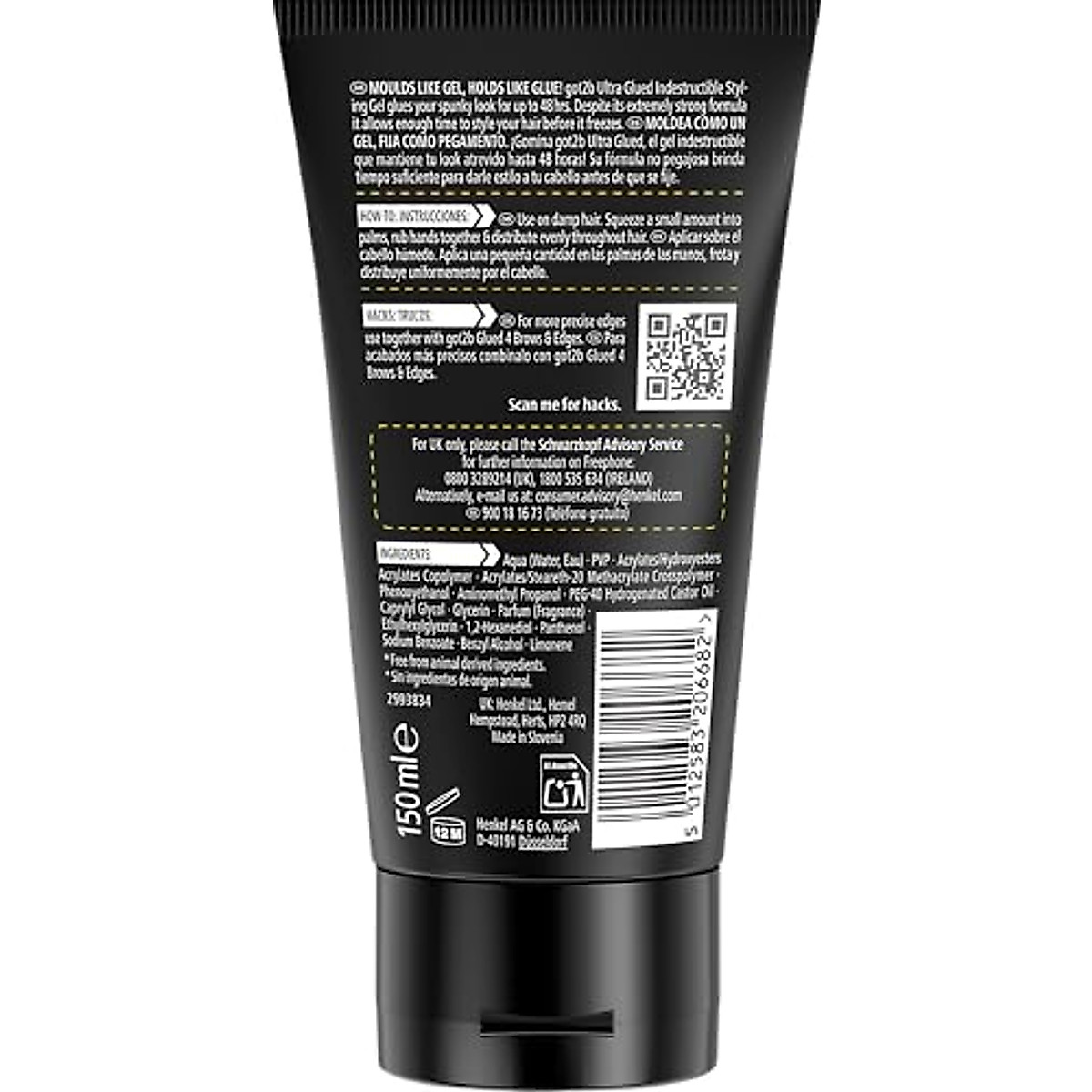 Got2b Ultra Glued Invincible Styling Hair Gel, 6 Ounce