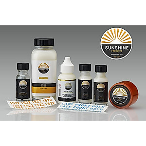 Sunshine Bond Thin Silicone Hair Replacement Adhesive - Extended Hold for Poly and Lace Hairpiece - 3-4 Weeks, Wig, Toupee Systems - Invisible, Waterproof Bonding Glue (.5oz) | Made in USA