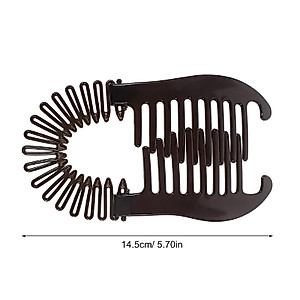 FRCOLOR 4pcs Banana Hair Clips for Women, Non Slip Fishtail Hair Clincher Comb Claw Ponytail Holder Hair Accessories for Parties