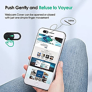 kkhouse 20PCS Mobile Phone Privacy Sticker Webcam Cover Shutter Magnet Slider Plastic for Phone Web Laptop Tablet Camera Cover (Black)