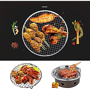 Fivebop Round Cooling Rack Stainless Steel Cross Wire Barbecue Grill Net Racks with 3 Legs for Cooking Baking Steaming (8.25 inches)
