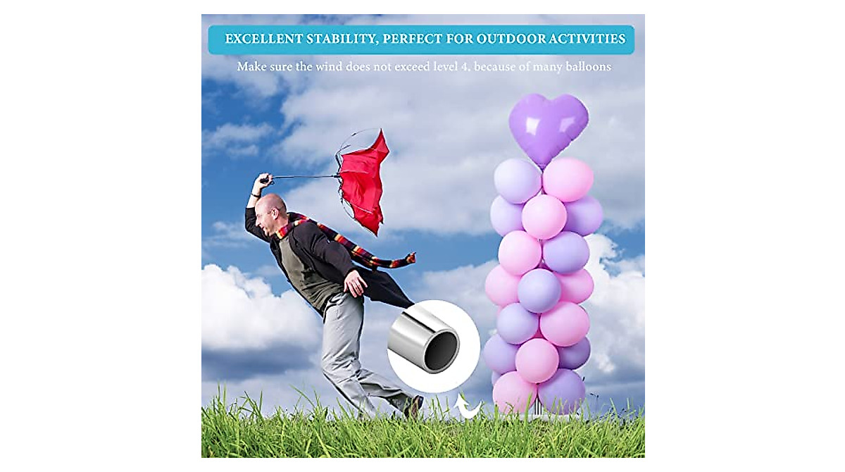 SoftTime Balloon Column Stand Kit - 78" Adjustable Balloon Tower