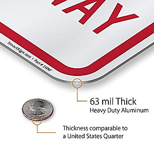 SmartSign - K-5441-EG-12x18 "No Parking - Active Driveway" Sign | 12" x 18" 3M Engineer Grade Reflective Aluminum Red on White