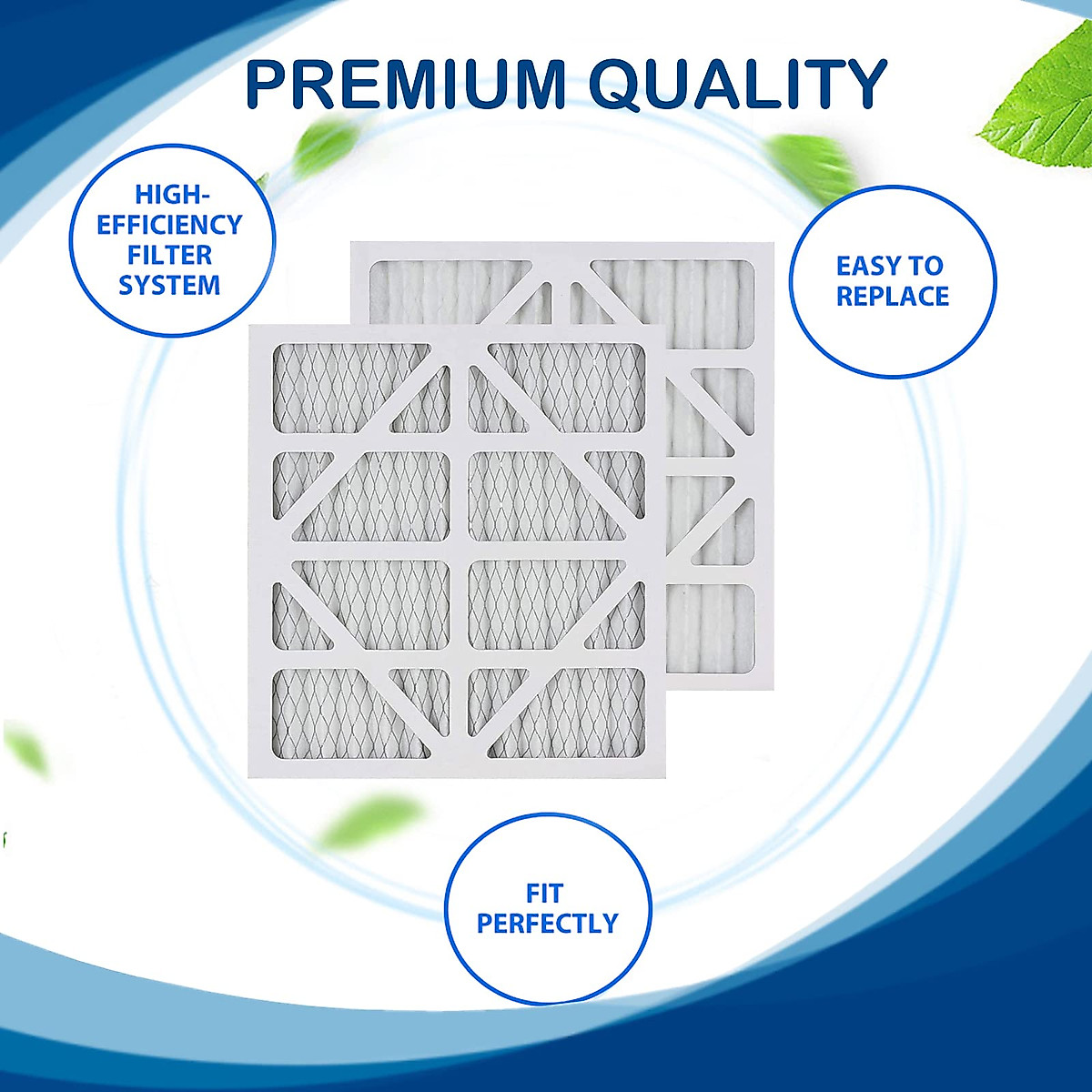 Fizerneer 5 Pack MERV-10 Filter Replacement Set Compatible with AlorAir CleanShield HEPA 550, 13.7"×14.8"×0.8"