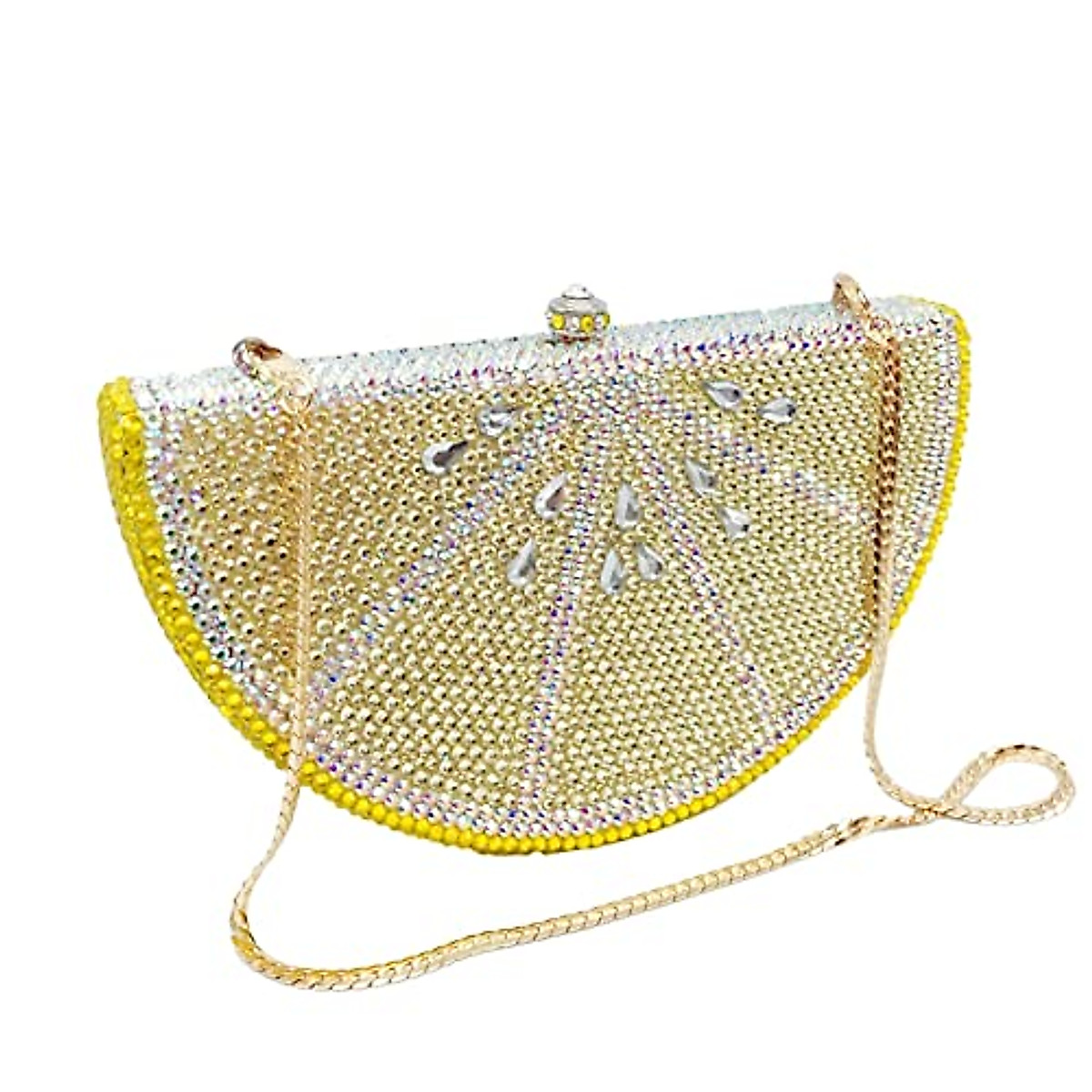 Tngan Women Cute Fruit Evening Clutch Sparkling Rhinestones Purse Crystal Banquet Prom Shoulder Bag, Fruit 1