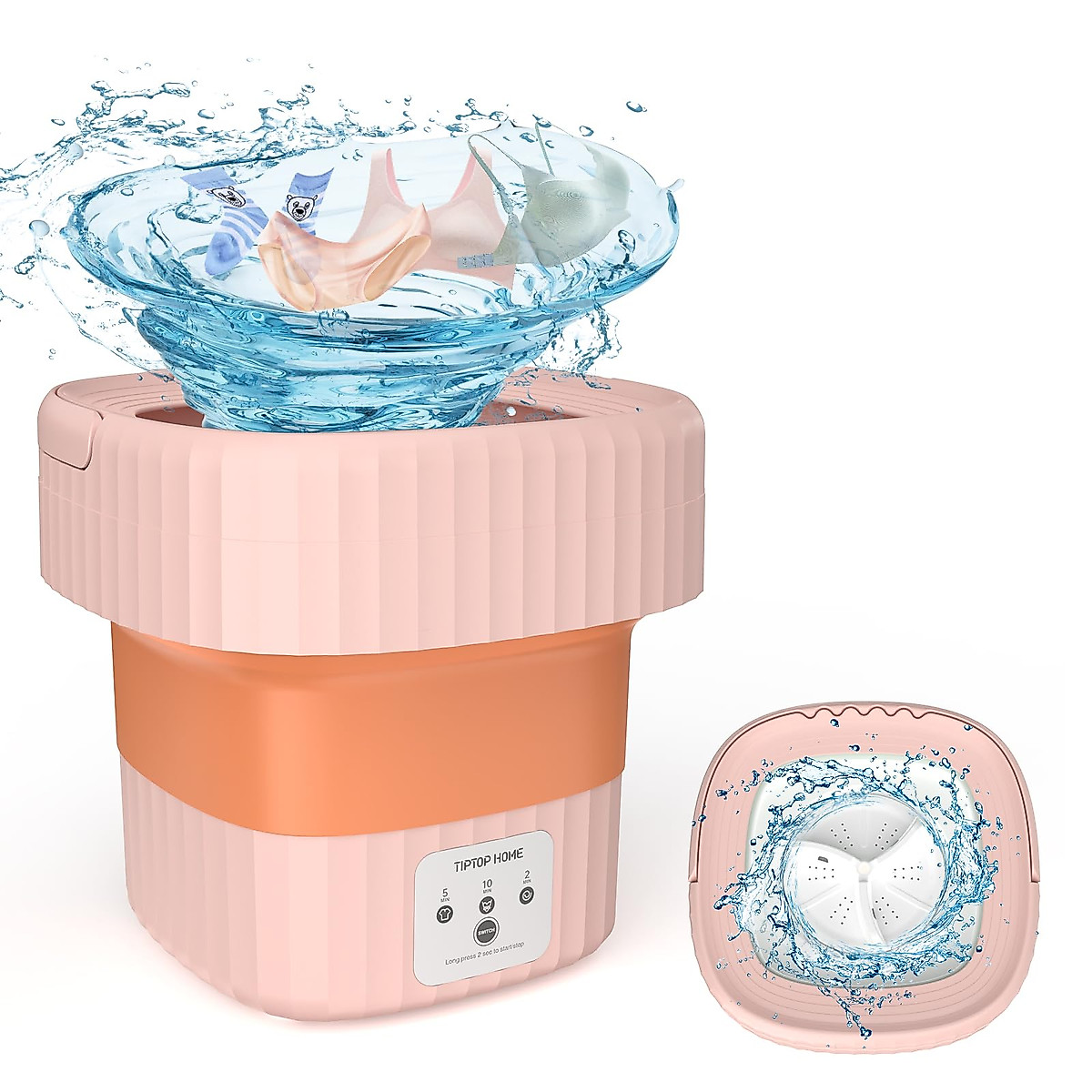 Mini Washing Machine, 6L Portable Washing Machine, Compact Foldable Mini Washer for Small Clothes Baby Clothes Underwear Socks Towels Toys Apartment Dormitory RV Camping Travel Laundry