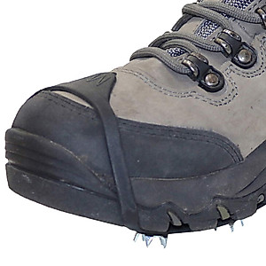 Ice Grips Walk Traction Cleats 8 Teeth Ice Cleat Snow Grippers Non-Slip Over Shoe Rubber Spikes Crampons Anti Slip Crampons Slip-on Stretch Footwear Ice Grips Walking Grip Spike for Men Women Children