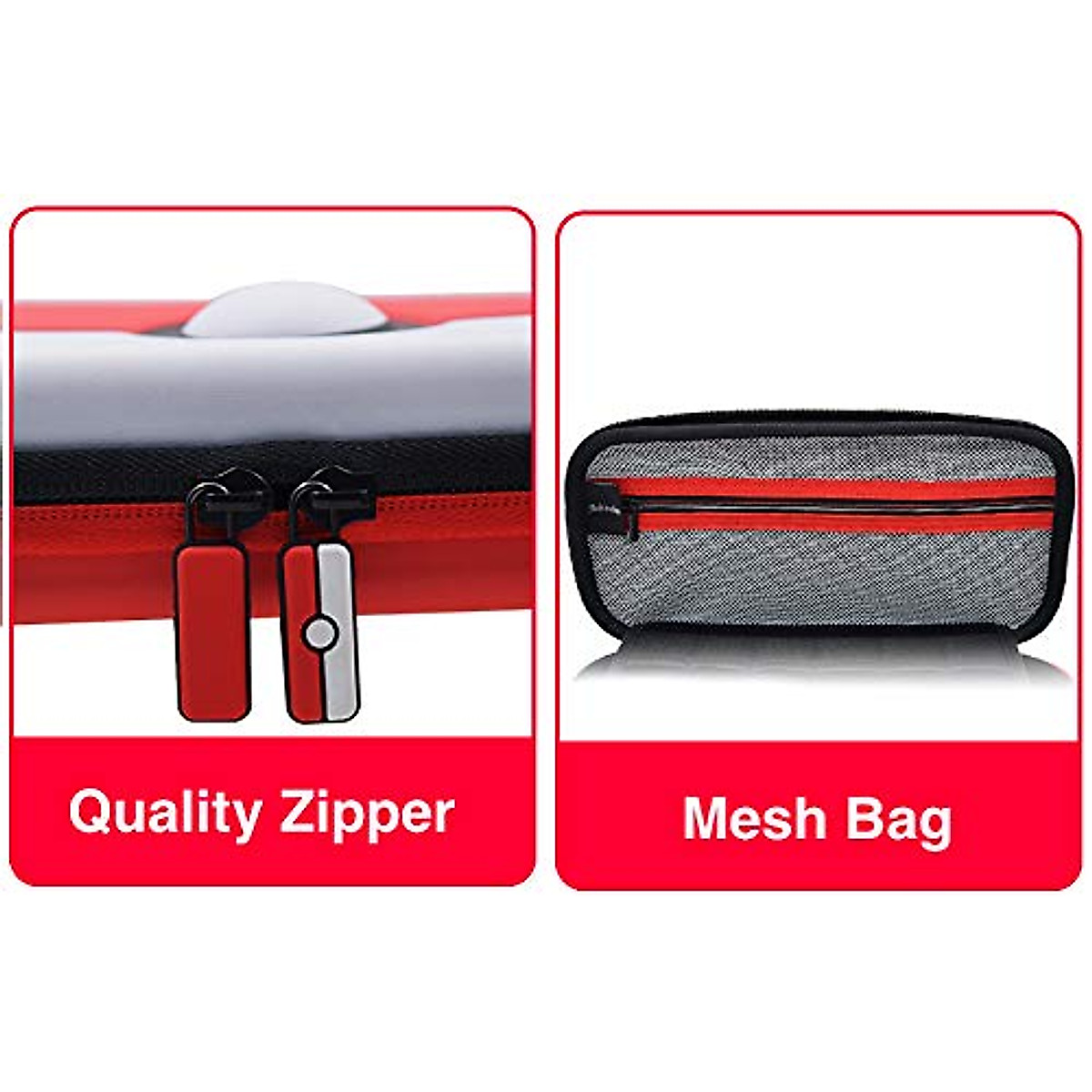 SEAFER Carrying Case for Nintendo Switch / OLED, Pokemon Cute Travel Case Protective Hard Bag for Nintendo Switch Console Accessories