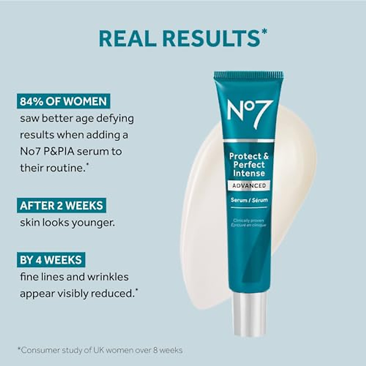 No7 Protect & Perfect Intense Advanced Serum - Anti-Aging Face Serum that Visibly Smoothes & Firms Fine Lines and Wrinkles - Formulated with Hyaluronic Acid and Matrix 3000+ Technology (1 Fl Oz)