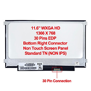 Rinbers 11.6" HD 30Pins Non Touch LCD Screen Display LED Panel Replacement for Dell Chromebook 11 3120 P22T 3180 3181 3100 5190 3110 P29T Latitude 3150 3160 3189 3190 for Acer C731 C732 C733 C734 C736